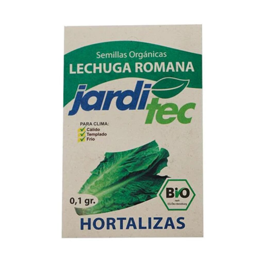 SEMILLAS LECHUGA ROMANA ORGANICA JARDITEC (0,1 GR) - Anasac Ambiental