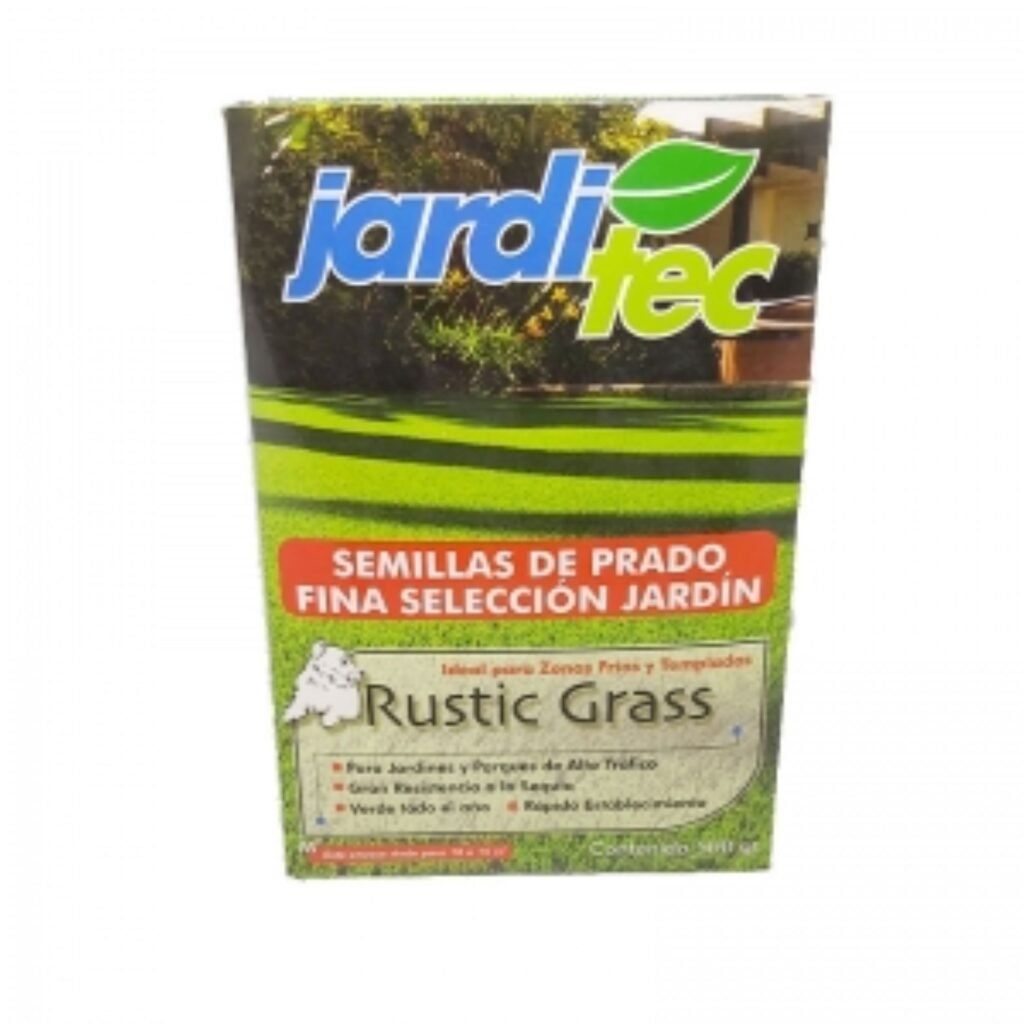SEMILLAS DE PASTO RUSTIC GRAS JARDITEC (500 GR) - Anasac Ambiental
